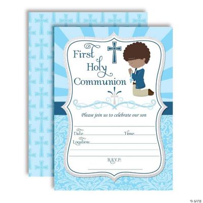 Holy Communion Invitations for Boys 40pc. by AmandaCreation | Oriental ...
