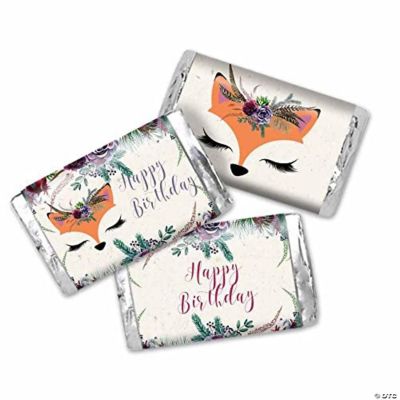 AmandaCreation Woodland Forest Fox Mini Candybar Wrappers 45pcs ...