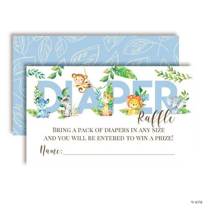 AmandaCreation Jungle Animals Diaper Raffle 20pcs. | Oriental Trading