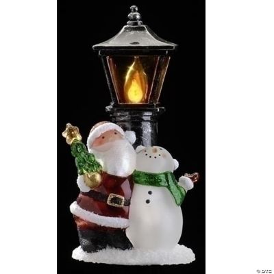 Santa and Snowman by Lamp Post Swivel Plug Night Light 7 Inch ...
