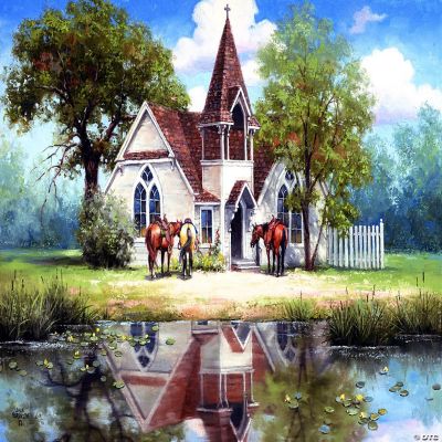 Sunsout Reflections of a Country Church 1000 pc Jigsaw Puzzle ...