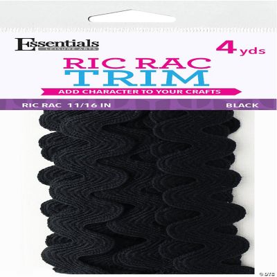EBL Ric Rac 11/16" 4yd Black