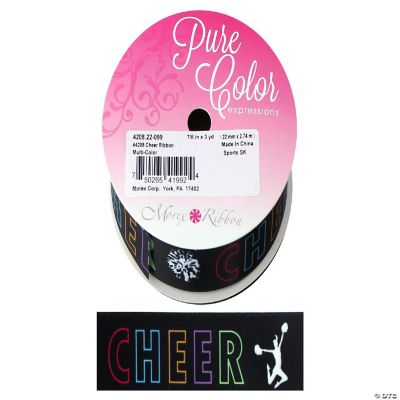 Morex Ribbon Sports Cheer 7/8"x 3yd Multi