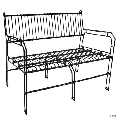 Sunnydaze Indoor/Outdoor Modern Furniture Steel Wire Patio Bench ...