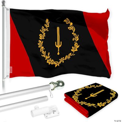 G128 3x5ft Combo Flagpole Black American Heritage Printed 150D ...