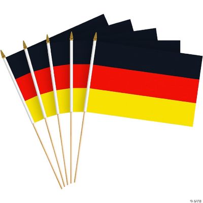 G128 8x12IN 12PK Germany Printed 150D Polyester Handheld Stick Flag ...