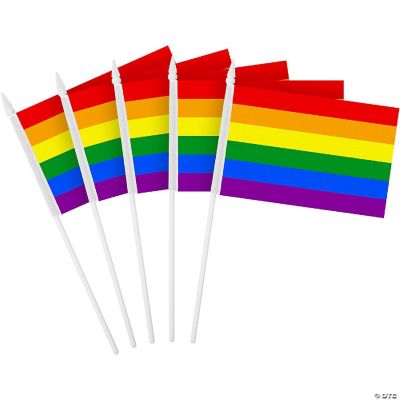 G128 4x6 Inches 12PK Printed 150D Polyester Handheld Stick Flag ...