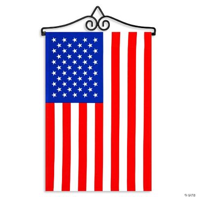 G128 Combo Set: Garden Flag Hanger AND Garden Flag USA 12"x18 ...