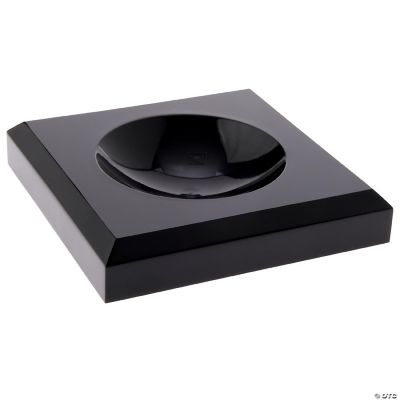 Plymor Black Acrylic Square Display Base with Indented Circle to Hold ...
