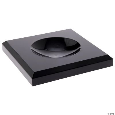 Plymor Black Acrylic Square Display Base with Indented Circle to Hold ...