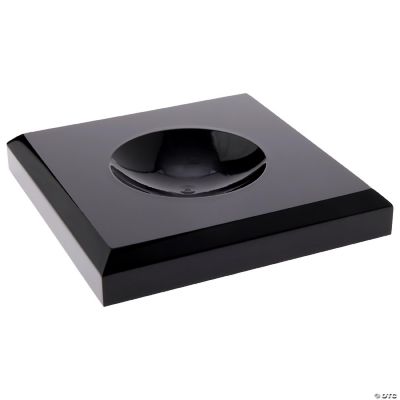 Plymor Black Acrylic Square Display Base with Indented Circle to Hold ...