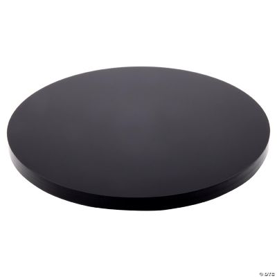 Plymor Black Acrylic Round Standard-Edge Display Base, 6" W x 6" D x 0. ...