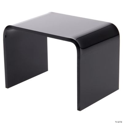 Plymor Black Acrylic Rectangular Display Riser, 2 inch Height x 3 inch ...