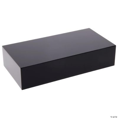 Plymor Black Polished Acrylic Rectangular Display Block, 1" H x 2" W x ...