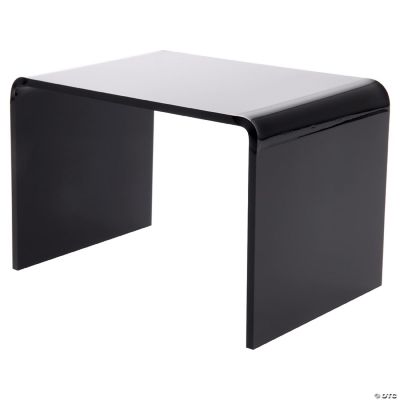 Plymor Black Acrylic Rectangular Display Riser, 4 inch Height x 6 inch ...