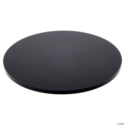 Plymor Black Acrylic Round Standard-Edge Display Base, 6" W x 6" D x 0. ...