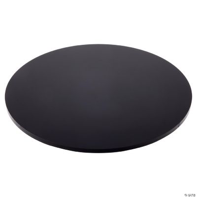 Plymor Black Acrylic Round Standard-Edge Display Base, 8" W x 8" D x 0. ...