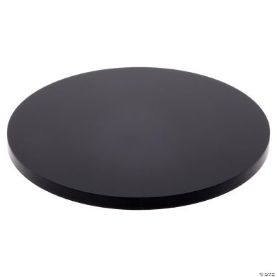 Plymor Black Acrylic Round Standard-Edge Display Base, 4" W x 4" D x 0. ...