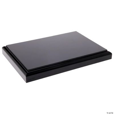 Plymor Black Acrylic Rectangular Display Base with Ogee Edge, 6.625" W ...
