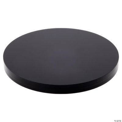 Plymor Black Acrylic Round Standard-Edge Display Base, 4" W x 4" D x 0. ...
