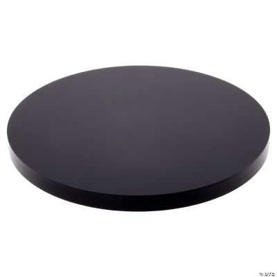 Plymor Black Acrylic Round Standard-Edge Display Base, 5" W x 5" D x 0. ...