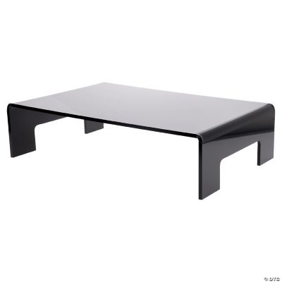Plymor Black Acrylic Display Riser with Tray Handles, 6" H x 24" W x 16 ...