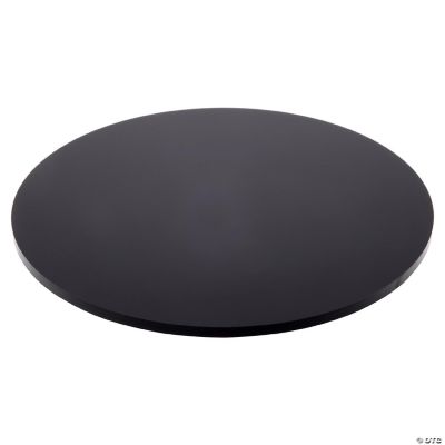 Plymor Black Acrylic Round Standard-Edge Display Base, 7" W x 7" D x 0. ...