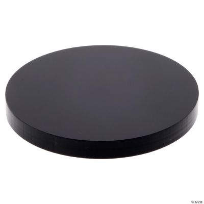 Plymor Black Acrylic Round Standard-Edge Display Base, 2" W x 2" D x 0. ...