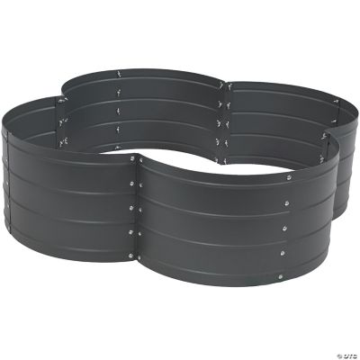 Sunnydaze Galvanized Steel 4-Leaf Clover-Shaped Raised Garden Bed ...