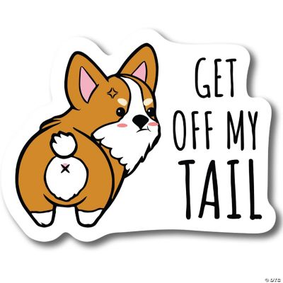 Magnet Me Up Get Off My Tail Corgi Dog Magnet Decal, No Tailgating, 5 ...