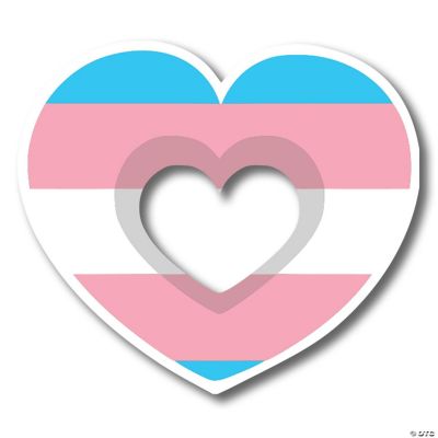 Magnet Me Up LGBTQA LGBTQ Transgender Pride Flag Heart Magnet Decal, 4 ...