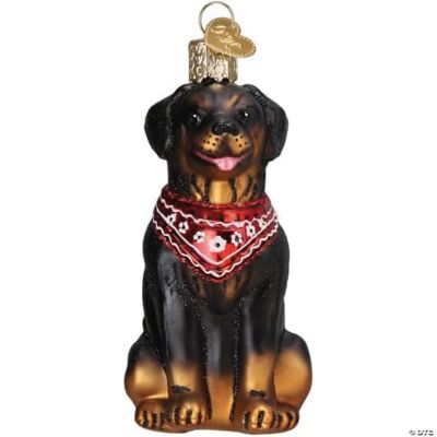 Old World Christmas Blown Glass Ornament for Christmas Tree, Rottweiler ...