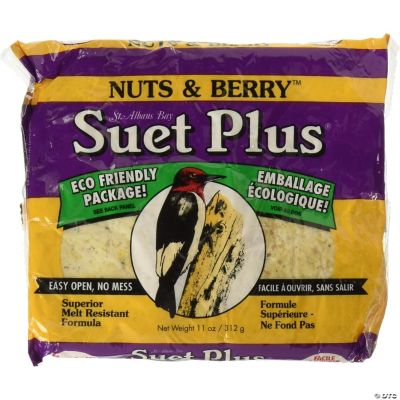 Wildlife Sciences Nuts and Berry Blend Suet Plus Bird Feed, Melt ...