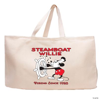 Steamboat Willie Tote Bag - Classic Vibing Durable Cotton Twill Jumbo ...