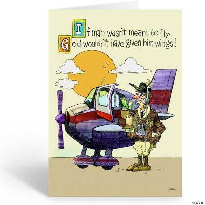 Stonehouse Collection Funny Pilot Airplane- 10 Boxed Cards and ...