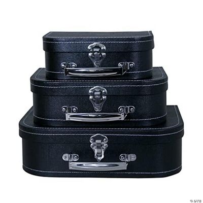 Wald Imports Paperboard Suitcases Set Of 3 - Vintage Luggage Storage ...