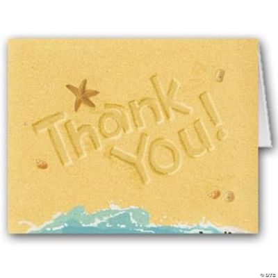 Beach Note Card Set - 10 Boxed Note Cards - Thank You Beach Sand - USA ...