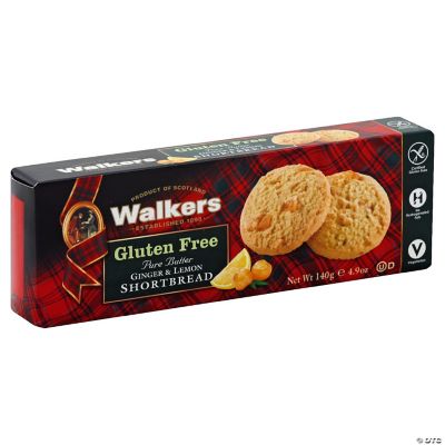 Walkers Cookie Gluten Free Ginger Lemon Short bread 4.9 oz (Pack of 6 ...