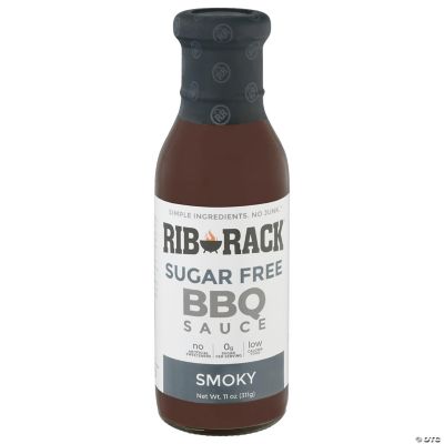 Rib Rack Sauce Barbeque Smoky Sugar free 11 oz (Pack of 6) | Oriental ...