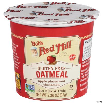 Bobs Red Mill Oatmeal Cup Apple Cinnamon 2.36 oz (Pack of 12 ...