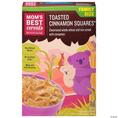 Moms Best Cereal Squares Toasted Cinnamon 17 5 Oz Pack Of 14