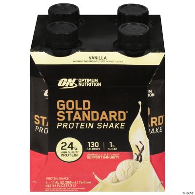 Optimum Nutrition Whey Protein RTD Vanilla 4Pack 44 Fl Oz (Pack of 3 ...