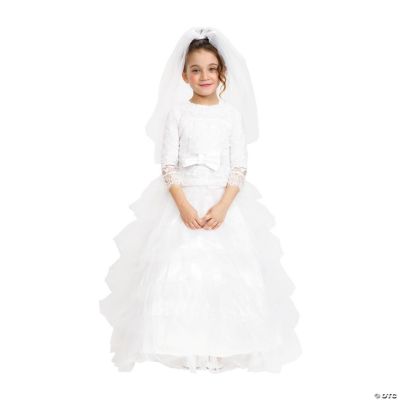 Bridal Dress with Wedding Veil - Kids T4 | Oriental Trading