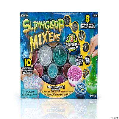 Slimygloop Mix'Ems DIY Slime Kit For Kids Includes 10 Slime Colors & 8 ...