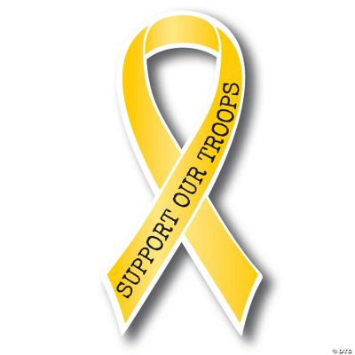 Magnet Me Up Support Our Troops Yellow Patriotic Ribbon Magnet Decal, 3 ...