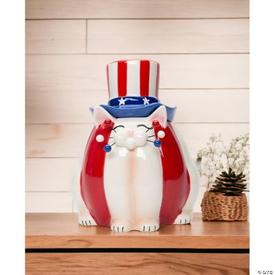 Ceramic American Cat Candy Box, Gift for Patriot, Independence Day ...