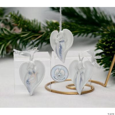 Ceramic Angel Christmas Tree Ornaments-Set of 3, Home Decor, Gift for ...