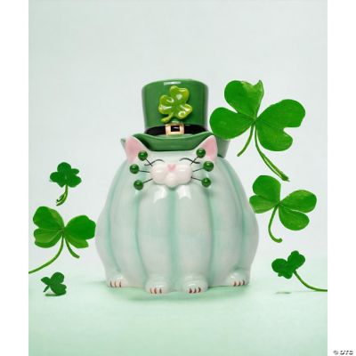 Ceramic Saint Patrick Whisker Cat Candy Box, Saint Patrick Decor, Saint ...