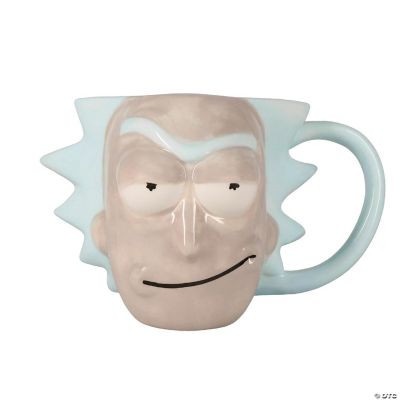 Rick and Morty Rick Sanchez Face 3D Sculpted Ceramic Mug Holds 20 ...