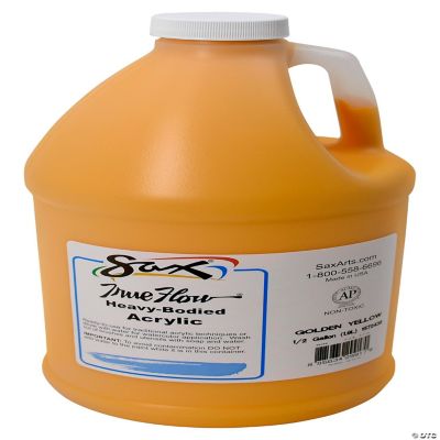 Sax Heavy Body Acrylic Paint, 1/2 Gallon, Golden Yellow | Oriental Trading